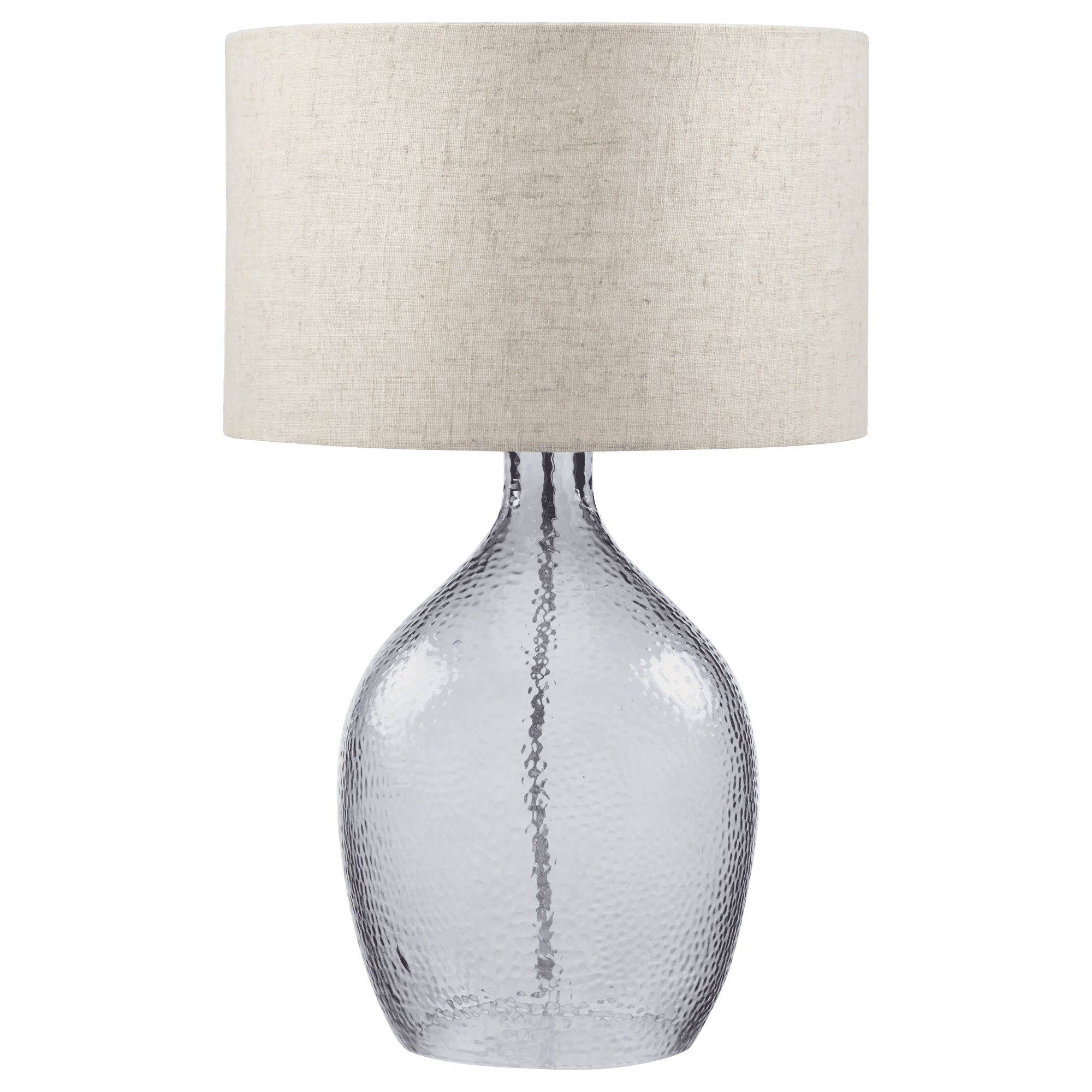Click here for Bouclair White Hammered Glass Lamp With Natural Sh... prices