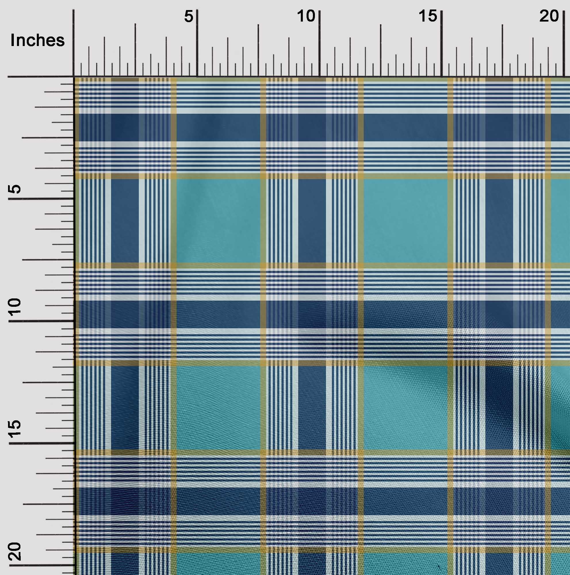 oneOone Silk Tabby Fabric Madras Check Print Fabric By Yard 42 Inch ...