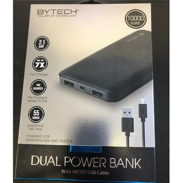 Bytech BYPB10101BK 10,000 Mah Dual Power Bank - Walmart.com - Walmart.com