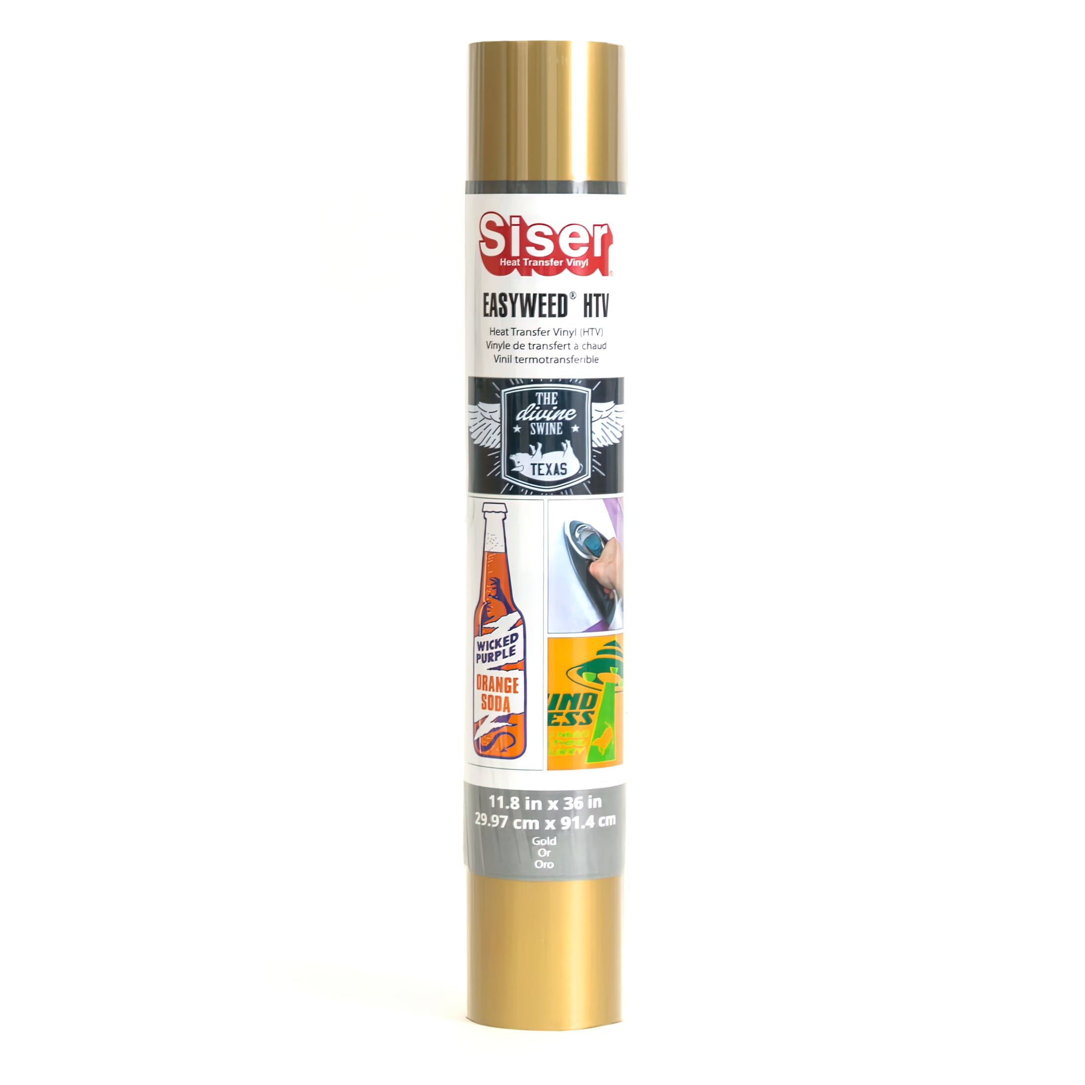 Siser EasyWeed Heat Transfer Vinyl: Gold, 11.8 x 36 inches - Walmart.com