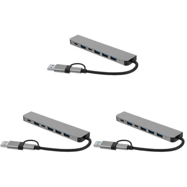 Estación de acoplamiento USB tipo C de 3 piezas para computadora portátil, adaptador ...
