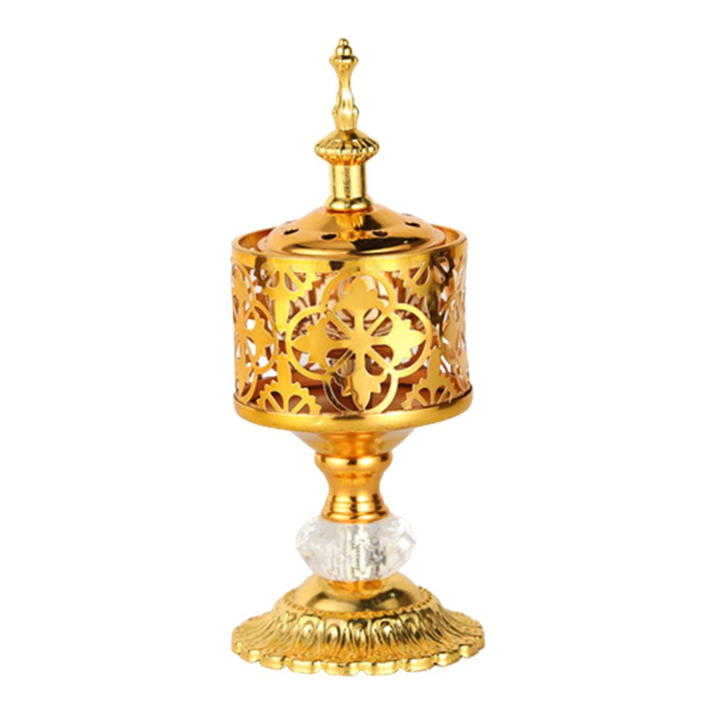Traditional Craft furnishing Sandalwood Gold Metal Bakhoor Censer ...