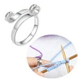 Adjustable Knitting Crochet Loop Rings Yarn Guide Finger Holder Unique ...