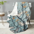 Butterfly on Branch Theme Flannel Blanket Soft High-Definition Digital ...