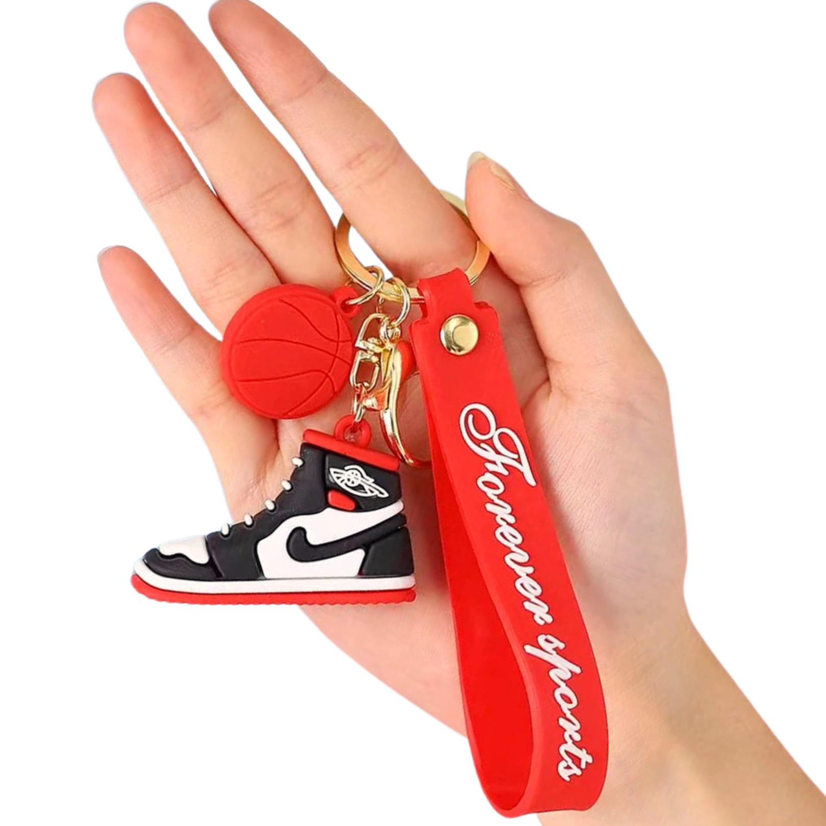 Nike Keychain Sport Sneaker Keyrings for Bag, Red and Black - Walmart.com