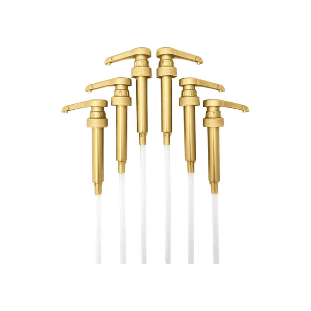 Symkmb 6-Pack Gold Syrup Pump Kitchen Coffee Bar Tools Fits 750 Ml ...