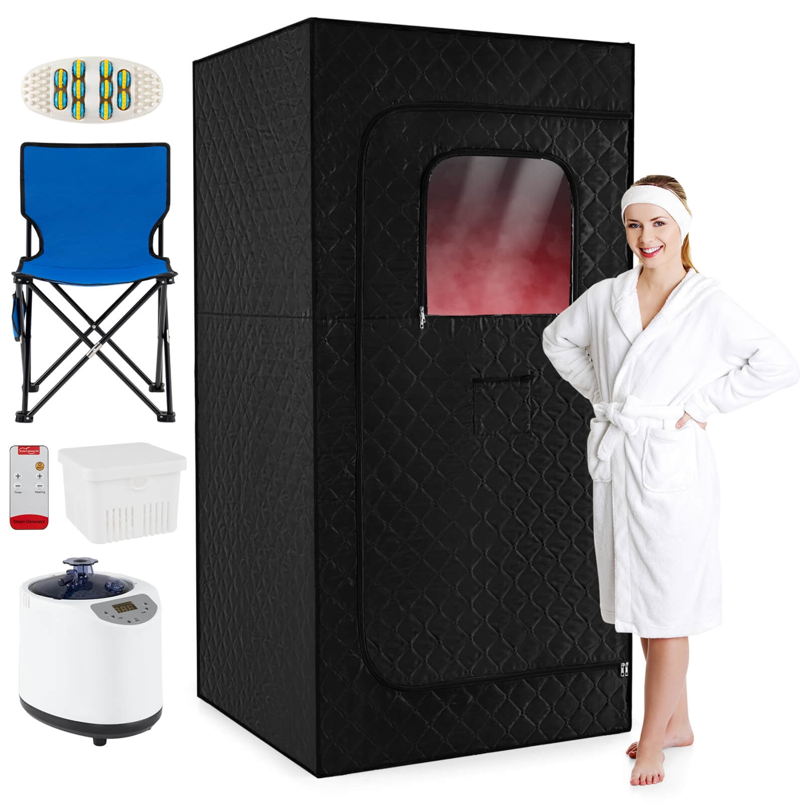 Click here for Costway Portable Steam Sauna Box  Extra-Large 35 X... prices