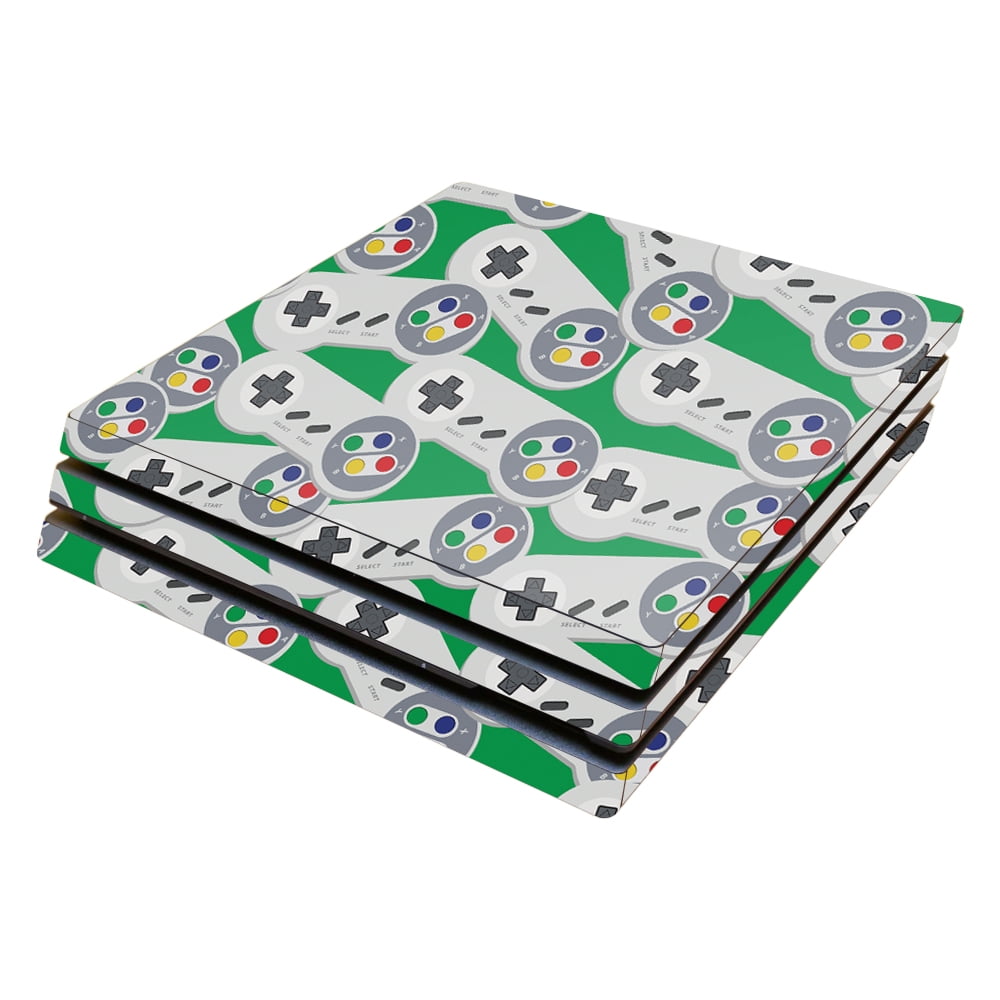Skin Decal Wrap Compatible With Sony PS4 Pro Console Retro Controllers ...