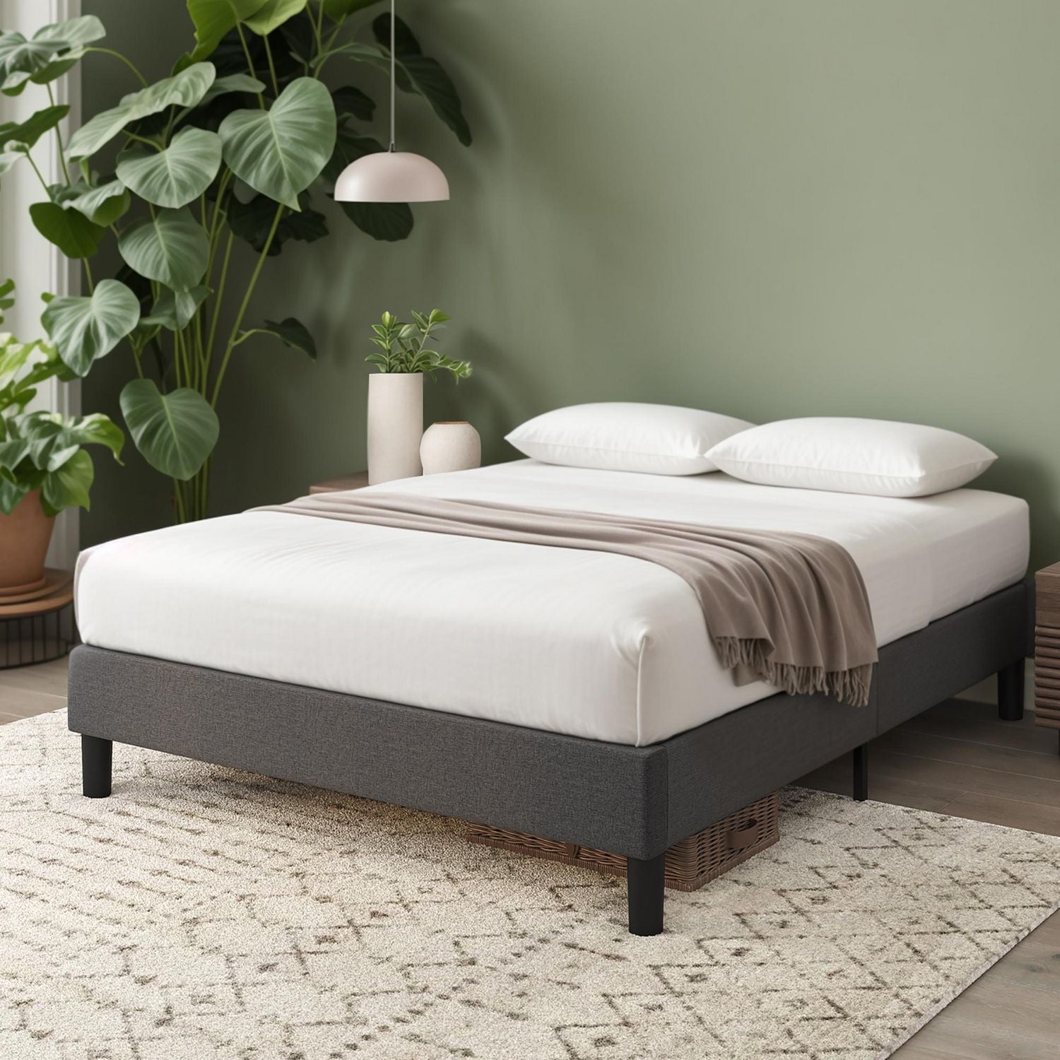 Click here for Zinus Curtis Upholstered Platform Bed Frame  Dark... prices