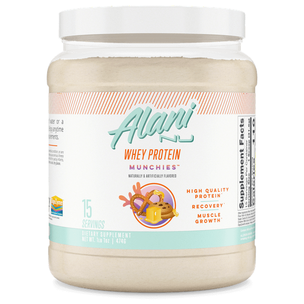 Alani Nu Whey Protein Powder, Munchies, 15.78oz, 447g, 15 Servings ...