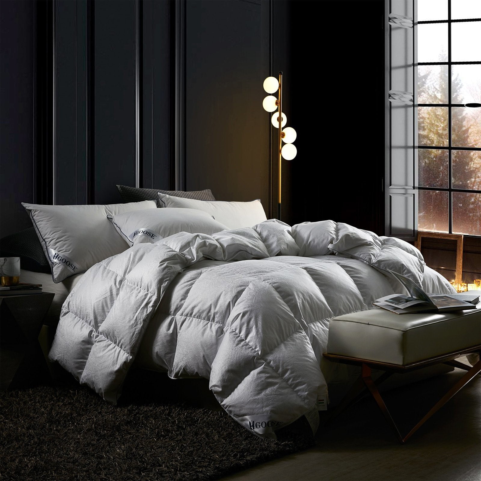Byourbed HGOOSE Jacquard Hungarian Goose Down Oversized Comforter ...
