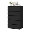 Homfa Furniture: 5-Drawer Tall Dresser, Modern Wood Storage Cabinet ...