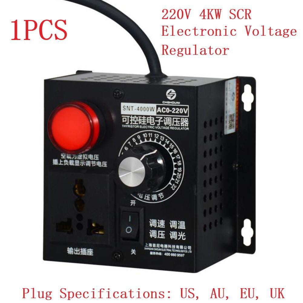 Ac 220V 4000W Variable Voltage Regulator Speed Motor Fan Control ...