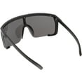 Oversize Semi Rimless Shield Sunglasses Color Tinted Mono Lens 81mm ...