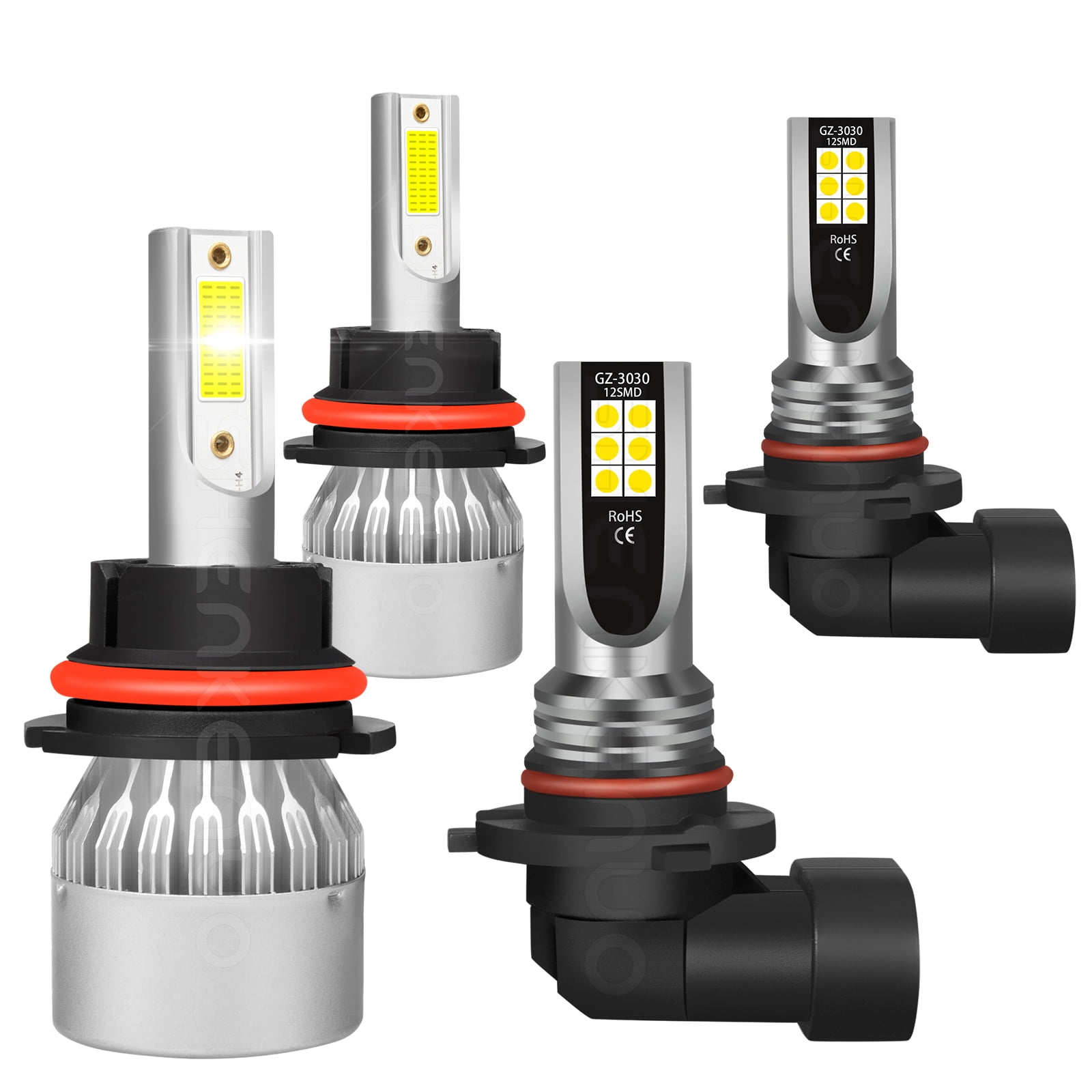 For 2002-2007 Jeep Liberty -4X 6000K LED Headlight High Low Beam + Fog ...