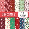 CCOCC 2026 New Christmas Scrapbook Paper 12 Sheets-Santa Snowflake ...
