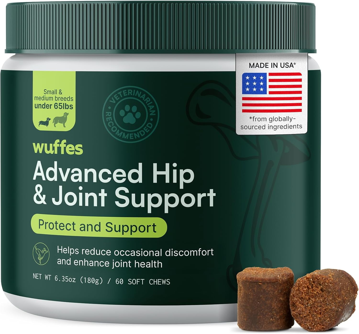 Wuffes Advanced Dog Hip and Joint Supplement with Glucosamine ...