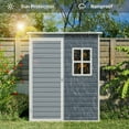 Plastic Shed with Floor, 5x3 ft Outdoor Resin Storage Shed for Garden ...