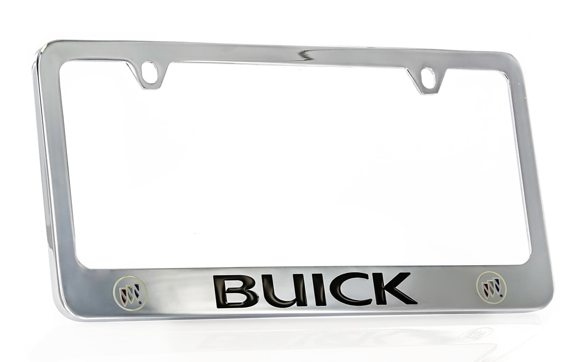 Buick 1980-2001 Logo Chrome Plated Brass License Plate Frame - Walmart.com