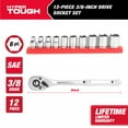 Hyper Tough 12-Piece 3/8-inch Drive Socket Set SAE, Model 42882 ...
