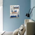 Navy Blue Bathroom Wall Art: Stretched & Framed Canvas Prints | Ready ...