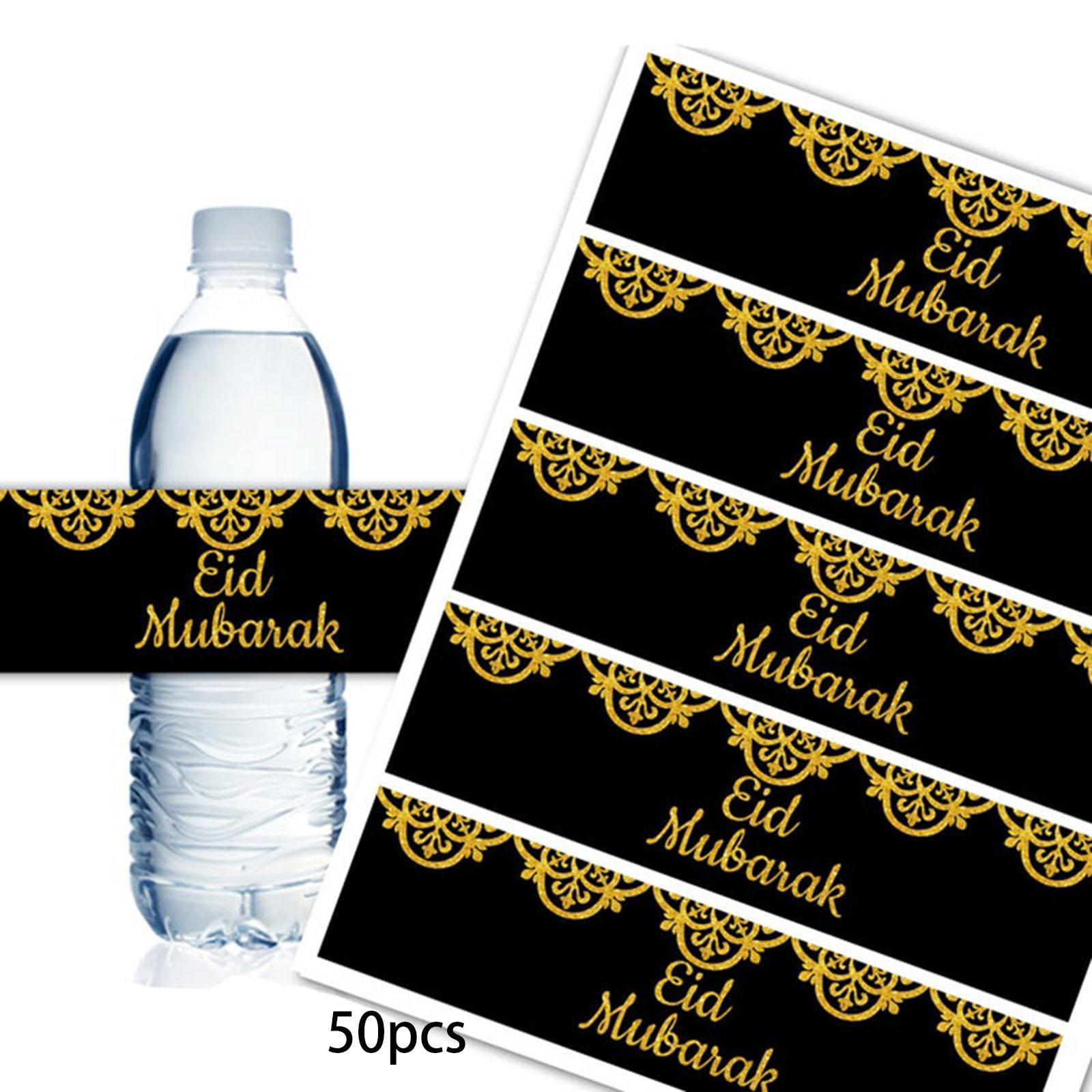 Eid Mubarak Water Bottle Wrapper Party Supplies Eid Mubarak Welcome ...