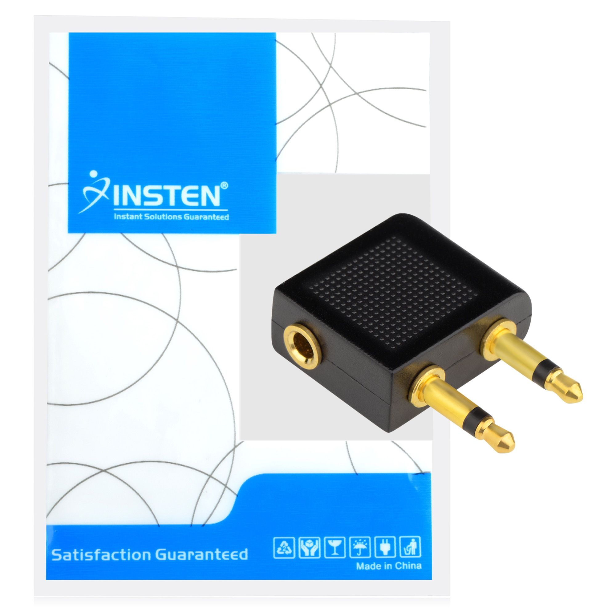 Insten Airplane Airline Travel Headphones Jack Audio 3.5mm Adapter ...