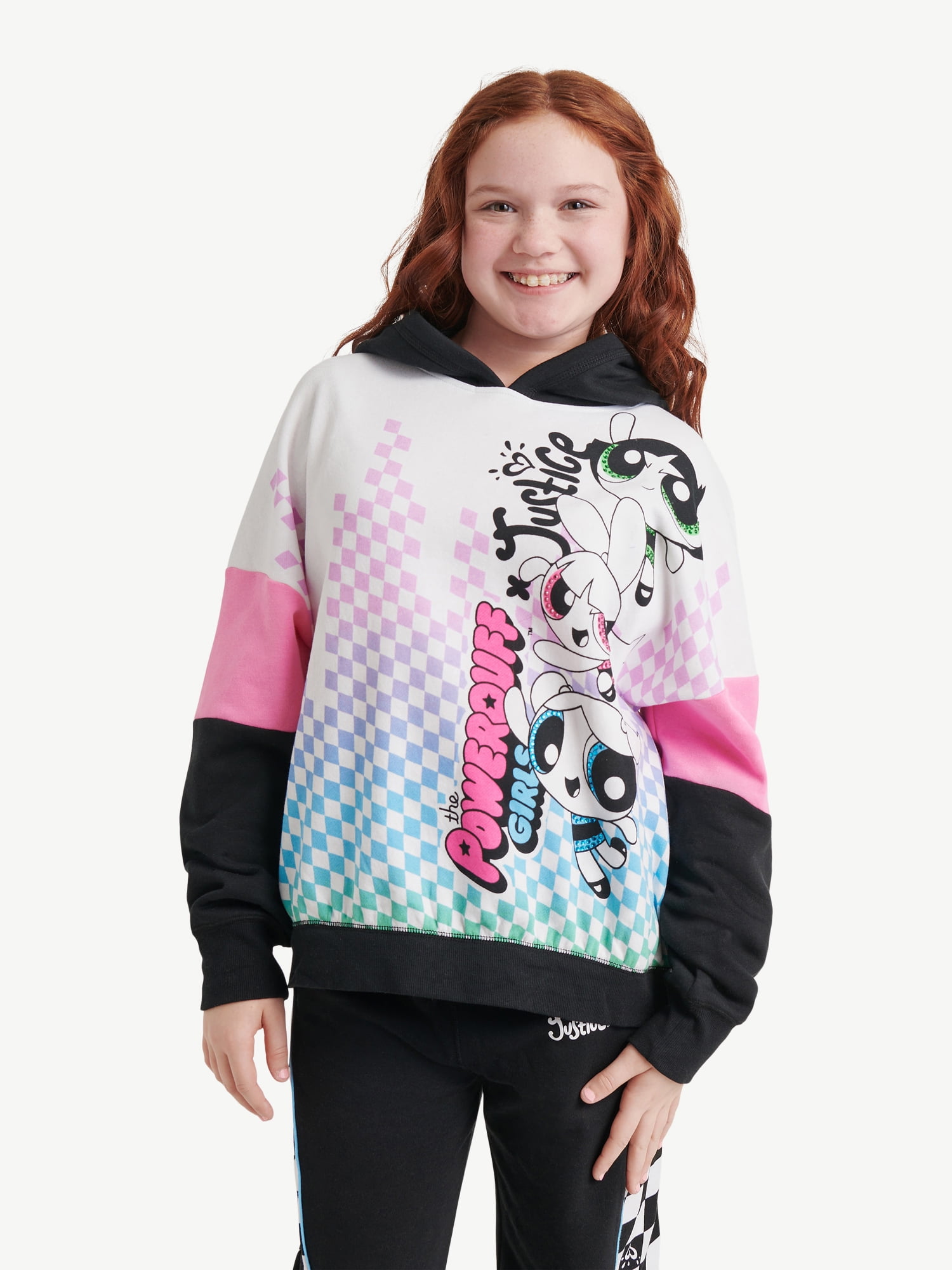 Justice x Powerpuff Girls Power Pose Colorblock Hoodie, Sizes XS-XLP ...