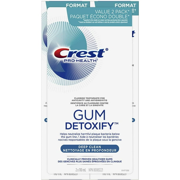 Crest Pro Health Gum Detoxify Deep Clean Toothpaste 2x110mL Twin Pack ...