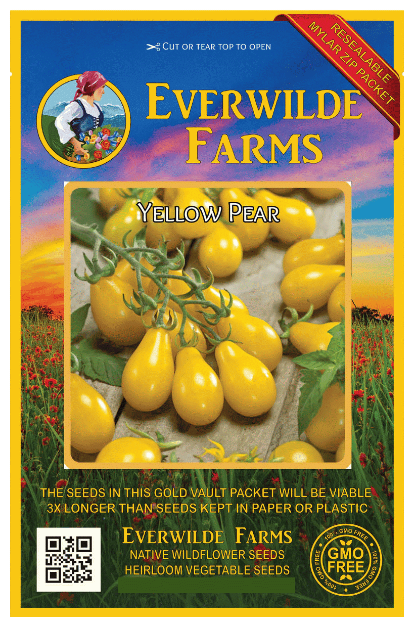 Everwilde Farms - 100 Yellow Pear Heirloom Tomato Seeds - Gold Vault ...