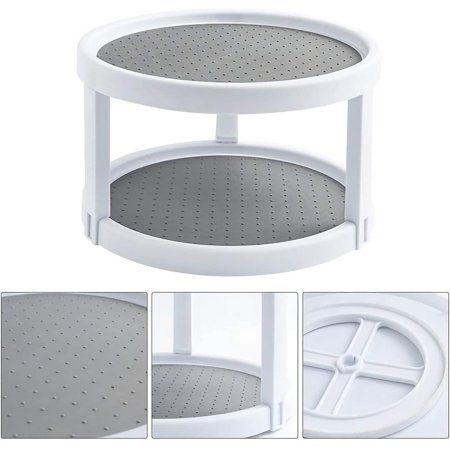 Lazy Susan Organisateur de platine vinyle, Organisateur de rack à épices antidérapant à 2 ...