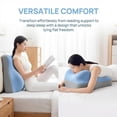 27° Angled Memory Foam Wedge Pillow, Ergonomic Contoured for Neck and ...