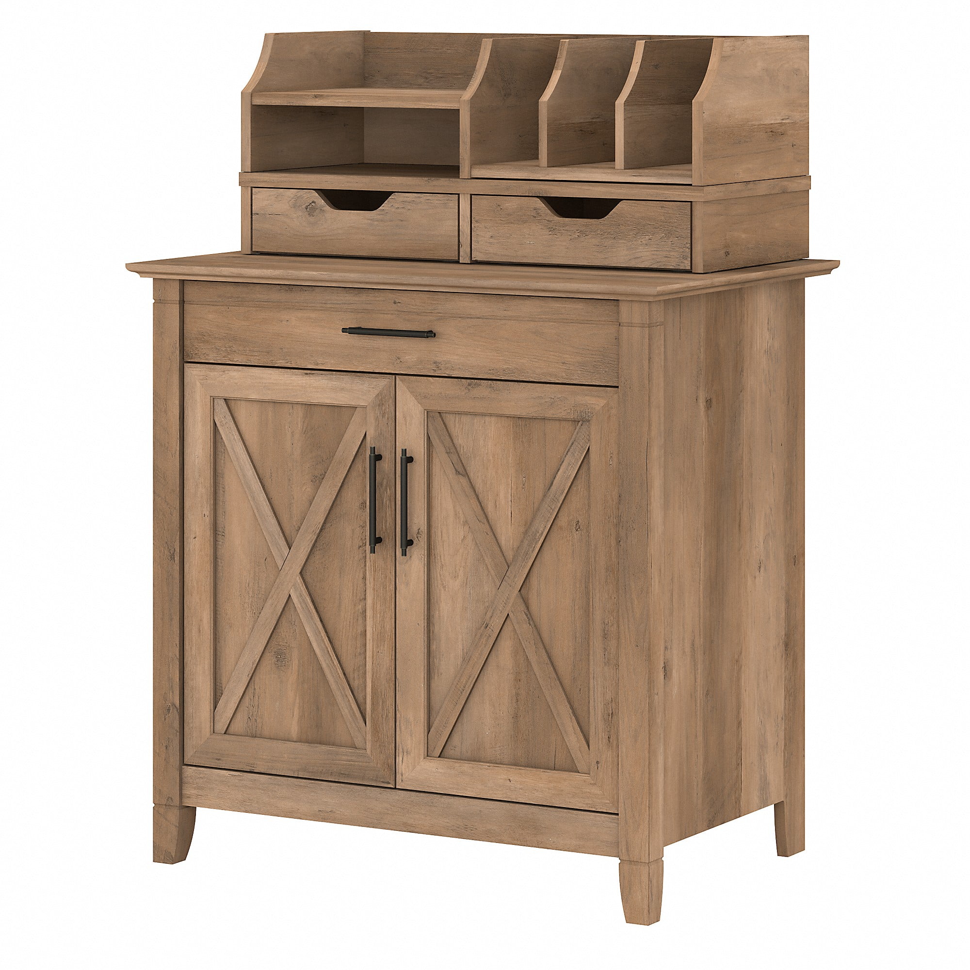 Bush Furniture Key West Secretary Desk with Storage and Desktop ...