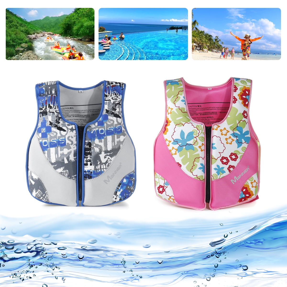 Kid Boy Girl Swim Floatation Vest Child Life Jacket Swimming Buoyancy ...