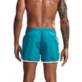AGKIZG Solid Color Men Fake Piece Shorts Elastic Waist Breathable ...