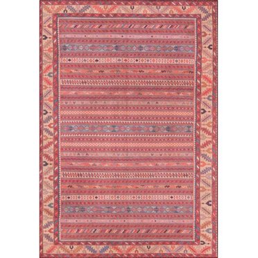 Momeni Anatolia Machine Made Wool and NylonPink Area Rug 3'3" X 5 ...