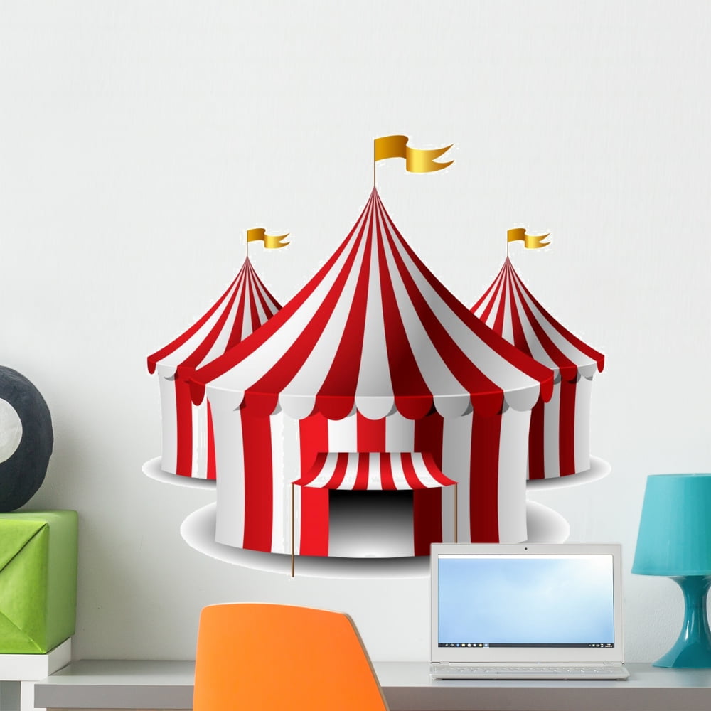 Circus Tent Wall Mural Decal by Wallmonkeys Vinyl Peel and Stick ...