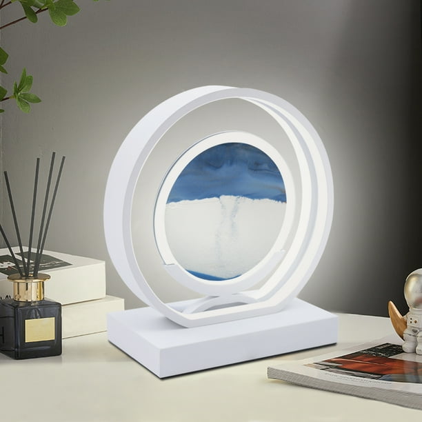 Miumaeov 3D Flowing Sand Painting Art Light Round Moving Sand Lamp ...