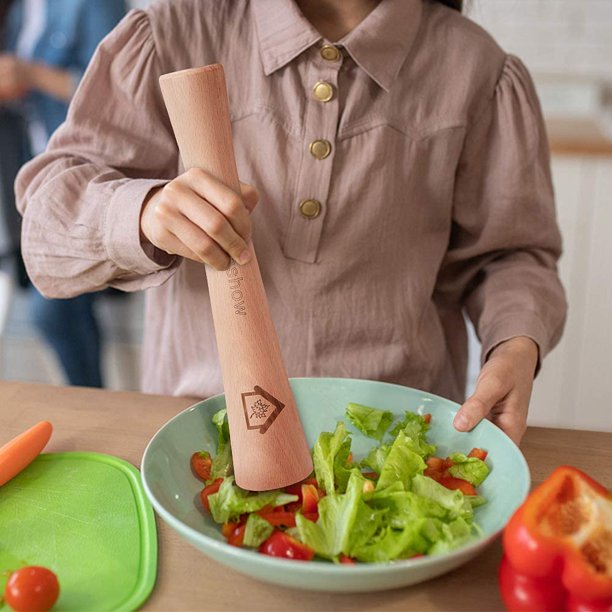 Sauerkraut Pounder for Mason Jars - 12" Wooden Tamper and Vegetable ...