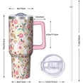 40 oz Stainless Steel Tumbler with Handle and Straw, Leakproof Mug with ...