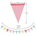 60 Flags Imitated Burlap Pennant Banner Multicolor Fabric Triangle Flag ...