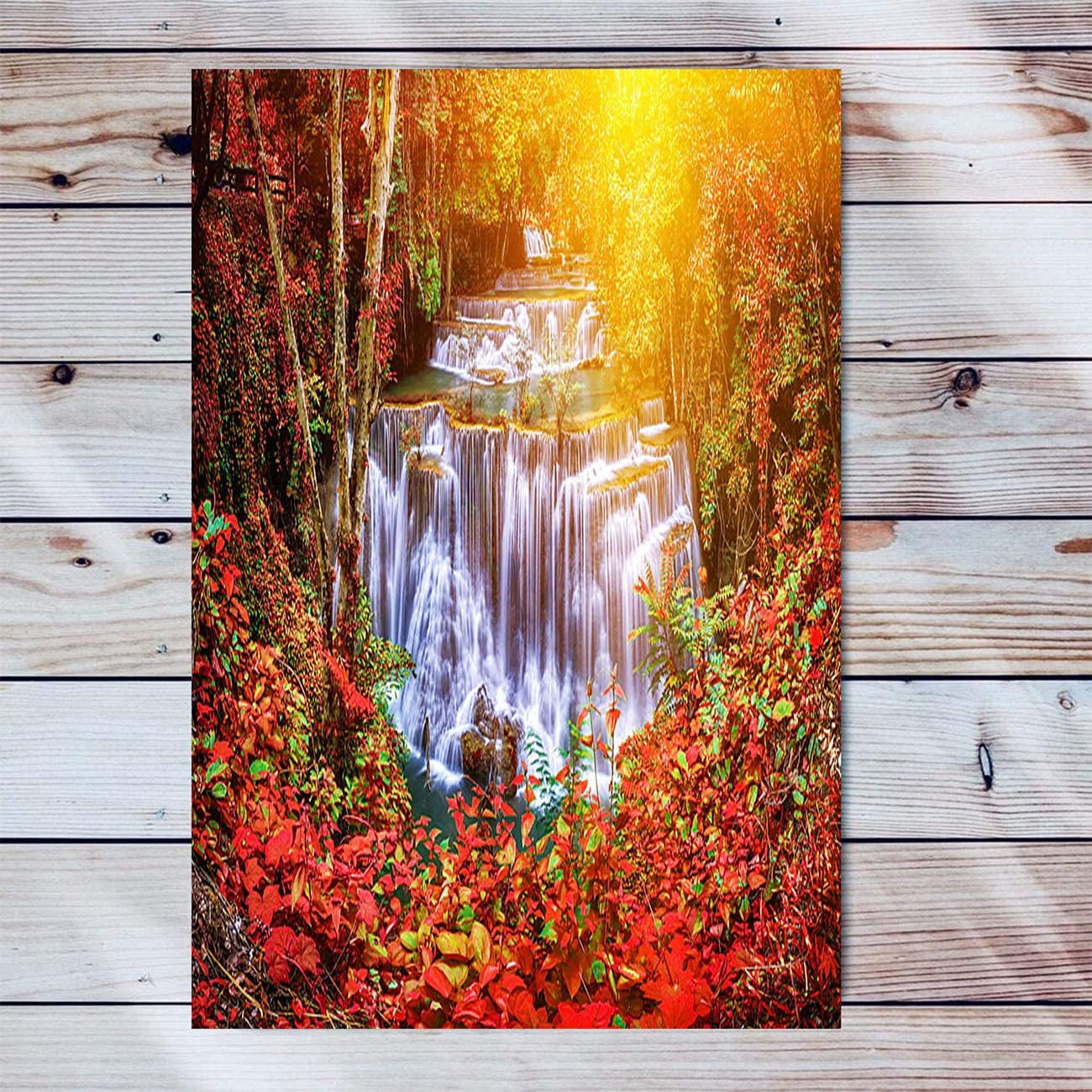 Waterfall Canvas Wall Art Artwork Wooden Frame Painting Beautiful Huay ...