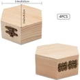 4pc Unfinished Pine Wood Jewelry Box DIY Storage Chest Treasure Case ...