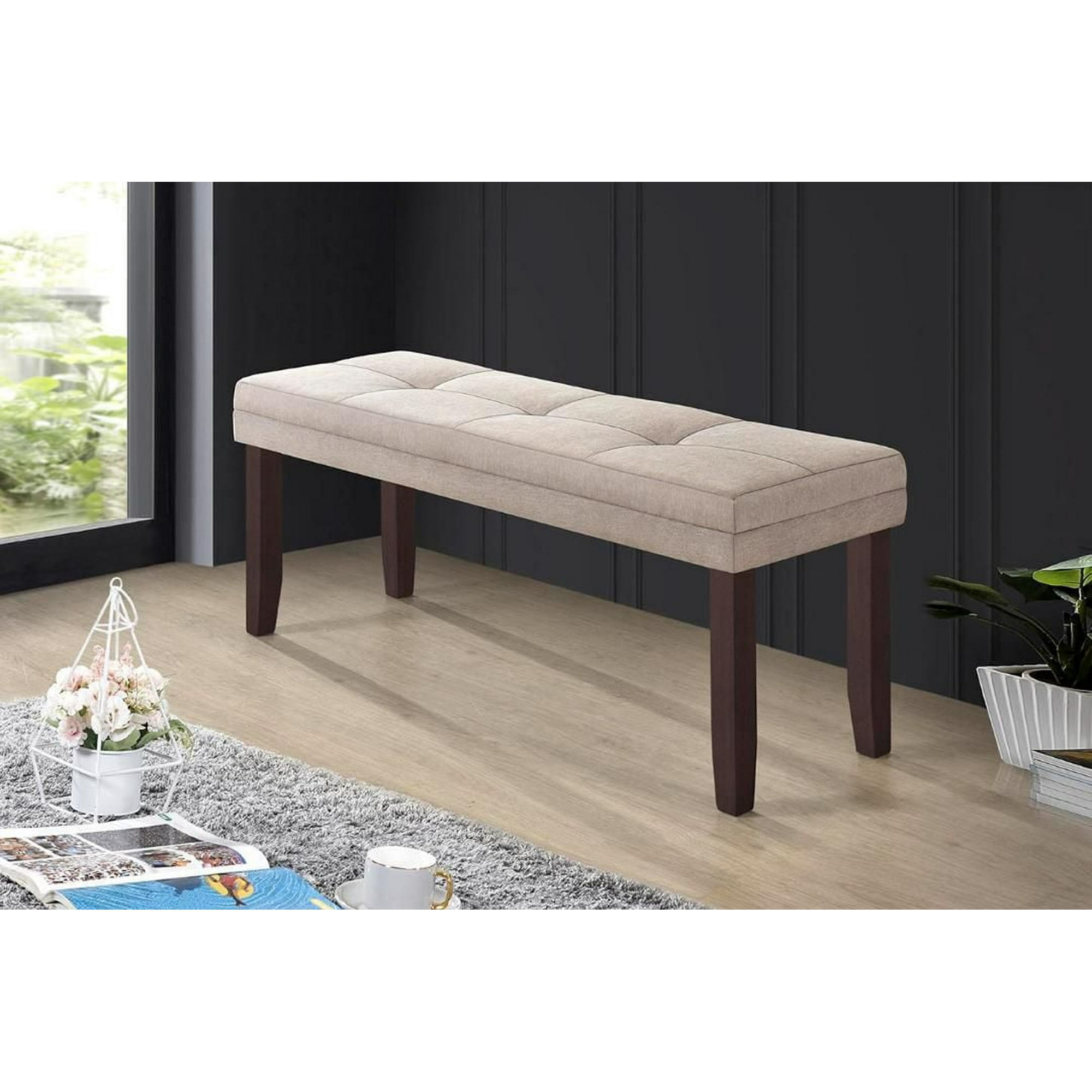 Click here for Aerys Terry Solid Wood Dining Bench In Cappuccino prices