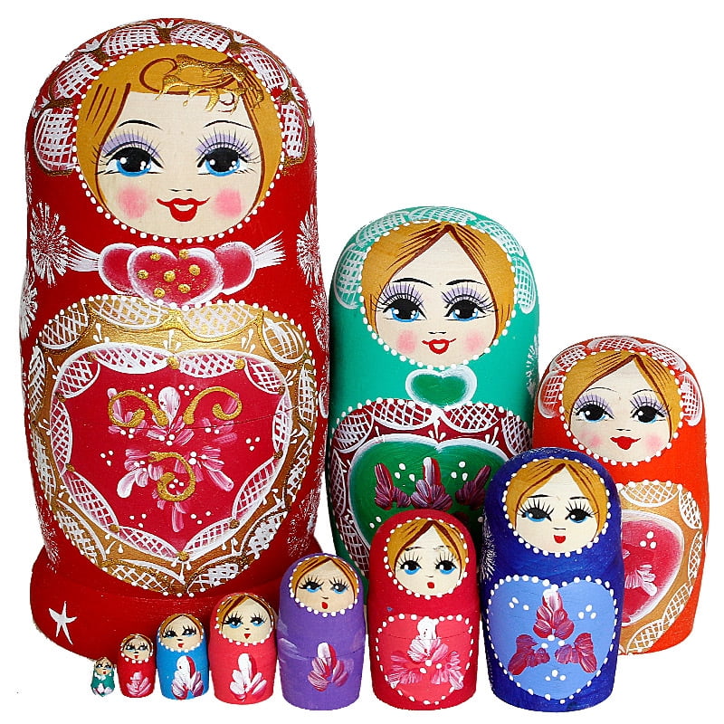 Click here for Lunfar Russian Dolls 10pcs Russian Nesting Dolls M... prices