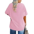 Ptaesos Womens Plus Size V Neck Summer T Shirts Half Sleeve Oversized