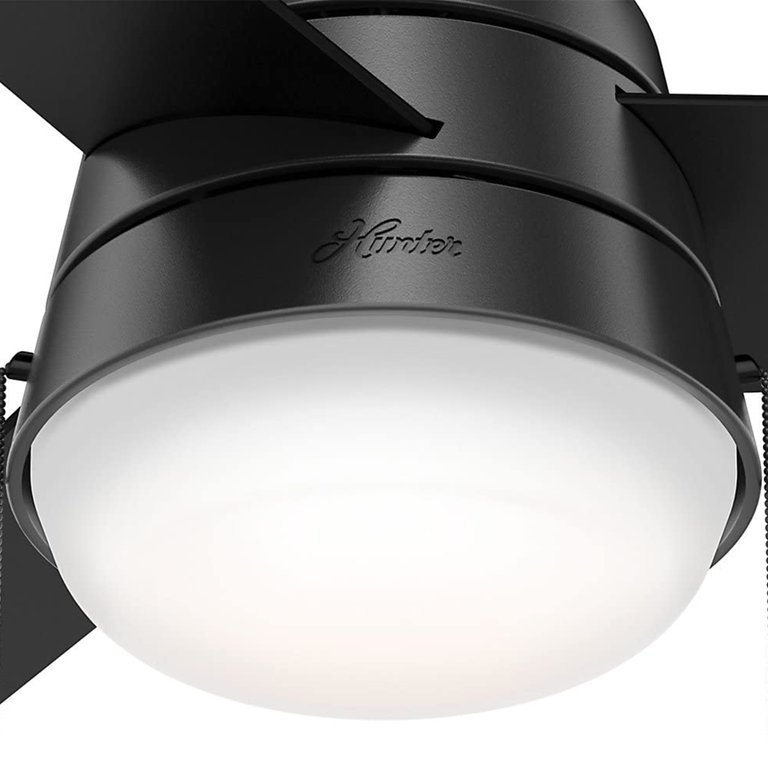 Aker 36 In Led Indoor Brushed Nickel Ceiling Fan With Light | Shelly ...