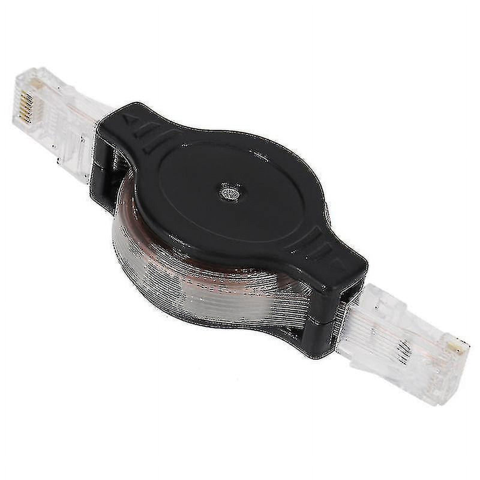 Mini cable retráctil Ethernet de 1,5 m para red de Internet (negro ...