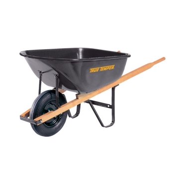 True Temper RP625 6 Cubic Foot Poly Wheelbarrow - Walmart.com
