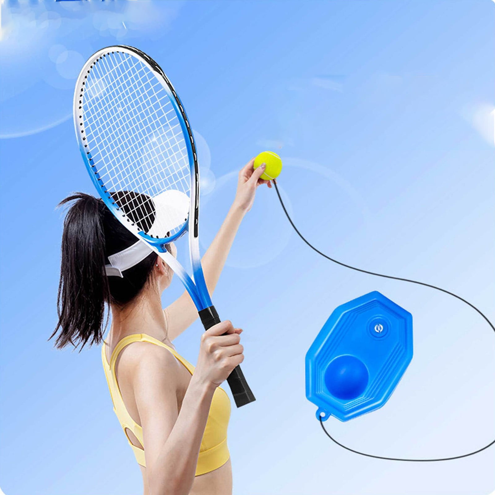 Click here for Tennis Trainer Racket With Rope Singles Net All On... prices